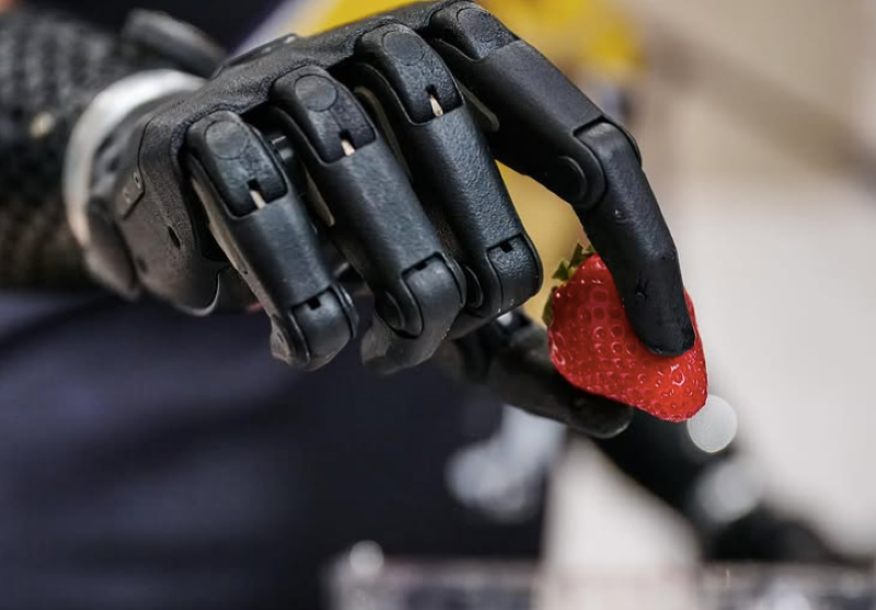 She can control her bionic hands even when they aren't attached